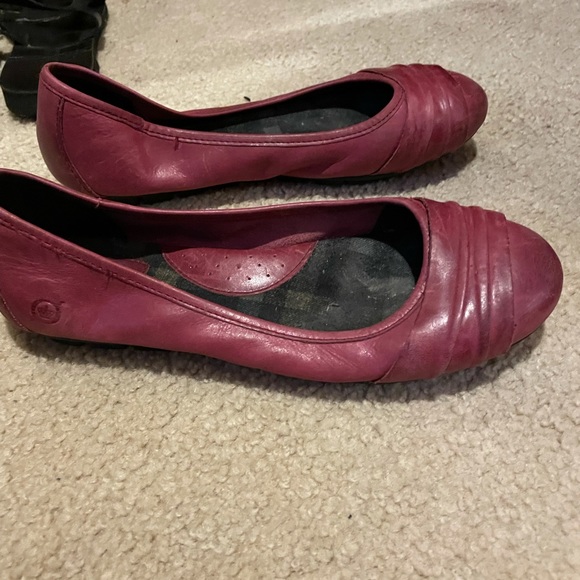 Born | Shoes | Born Red Leather Flats | Poshmark